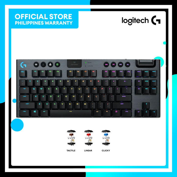 Logitech G913 TKL LIGHTSPEED GL Red Wireless RGB Mechanical Gaming ...