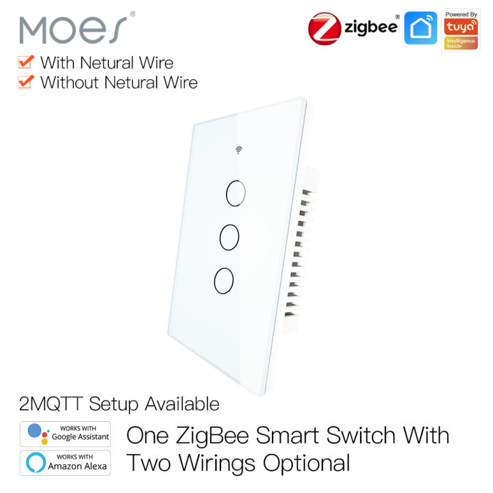ZigBee Wall Touch Smart Light Switch With Neutral/No Neutral ,No ...