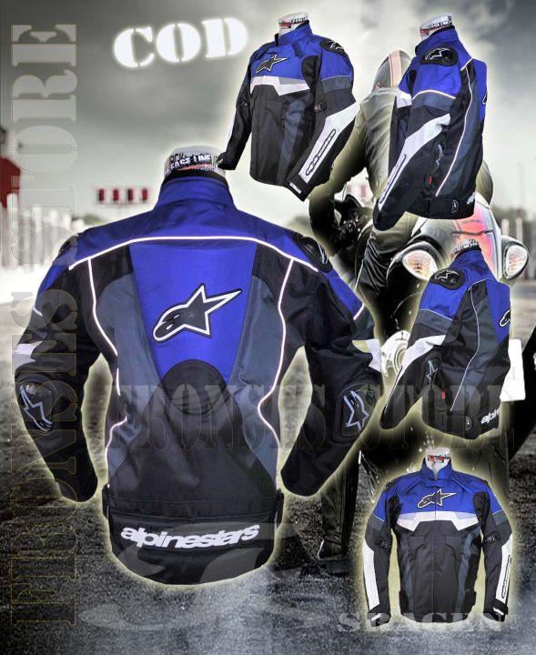 Jaket motor Alp touring jaket bikers keren safety waterproof | Lazada ...