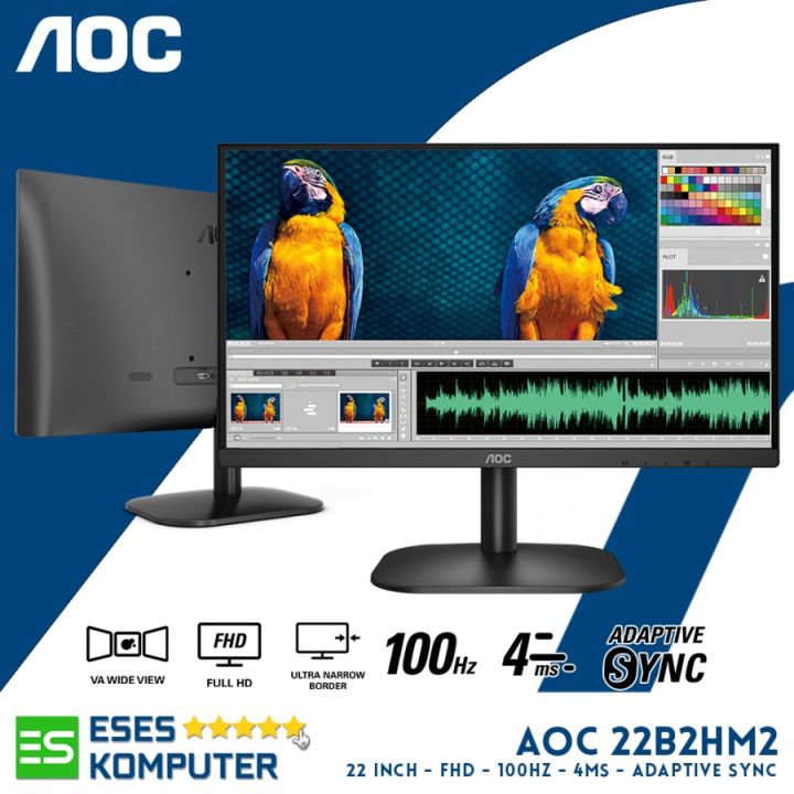 Monitor AOC 22B2HM2 22" VA 100Hz Full HD 1080p | Lazada Indonesia