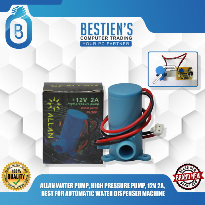 ALLAN WATER PUMP, HIGH PRESSURE PUMP, 12V 2A, BEST FOR AUTOMATIC WATER ...