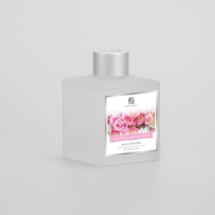Zen Zest Reed Diffuser Set Premium Hotel Scent - ROSE PETALS, ORANGE ...