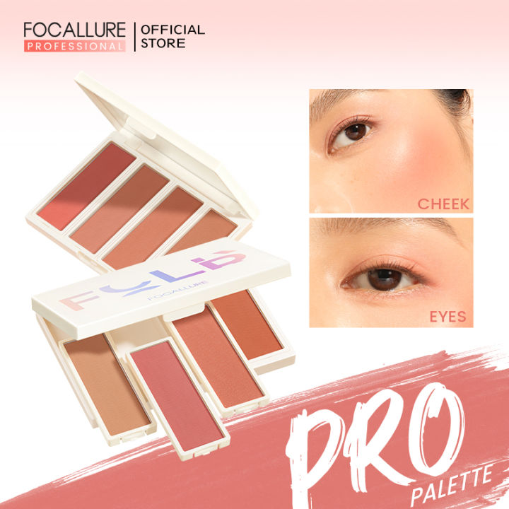 FOCALLURE Pro-palette Diy Blush Blendable Natural Flush High Pigment ...