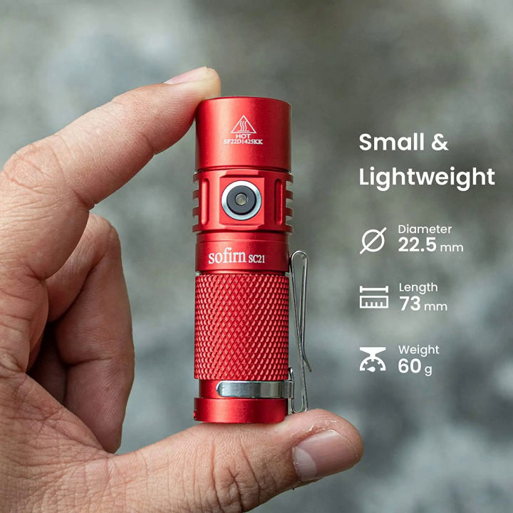 Sofirn SC21 LED flashlight USB-C lh351d 1000lm 16340 rechargeable ...