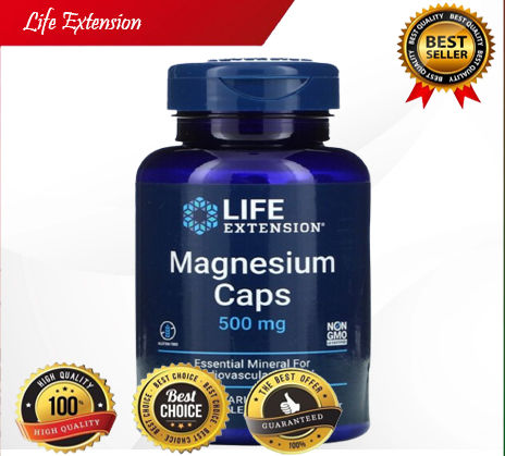 Life Extension Magnesium Caps 500mg 100 Vegan Caps - Support Heart ...