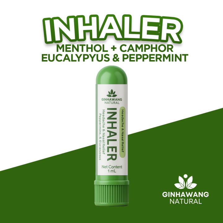Ginhawang Natural Inhaler with Menthol, Camphor with Eucalyptus and ...
