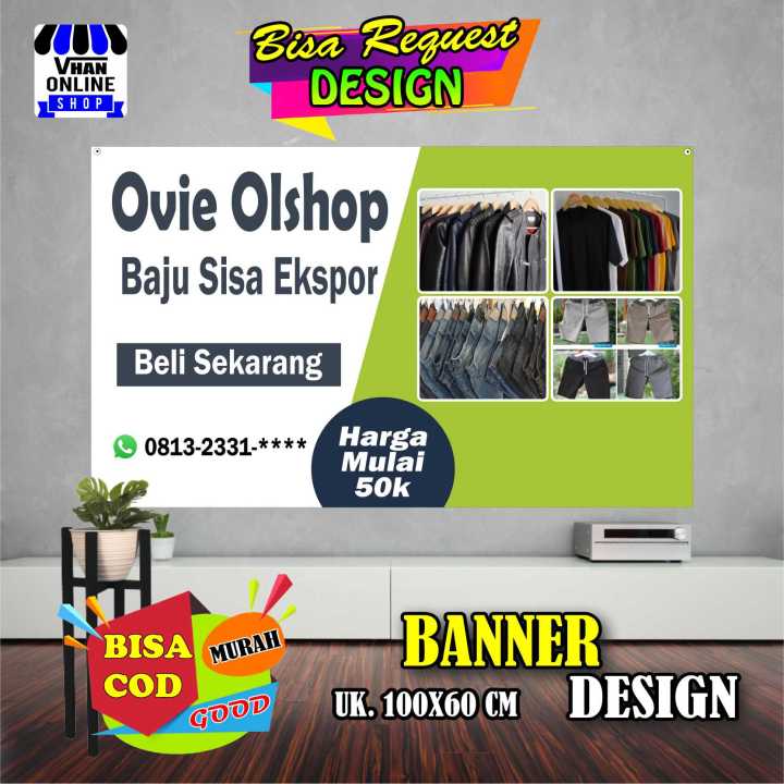 Spanduk Banner Olshop, Jualan Pakaian, Jualan Baju Keren, Murah | Lazada Indonesia