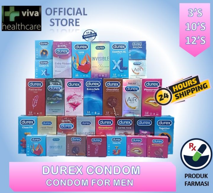 Durex Extra Safe Condoms Condom Kondom Lelaki 安全套 避孕套 Ultra Thin Love Sex Long Lasting Sensitive ...