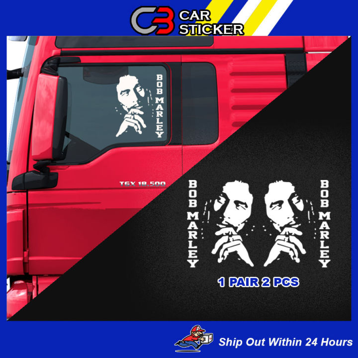 BOB MARLEY CAR LORRY STICKER / 1 pair 2 pcs / W807 | Lazada