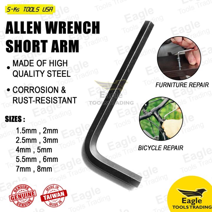 S-Ks Tools USA Allen Key Wrench Short Arm Hex Key | AWSM | CHOOSE THE ...