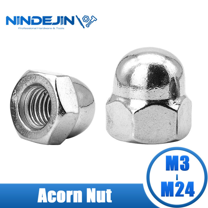 NINDEJIN 5/50pcs Acorn Cap Nut M3 M4 M5 M6 M8 M10 M12 M14 M16 M18 M20 ...