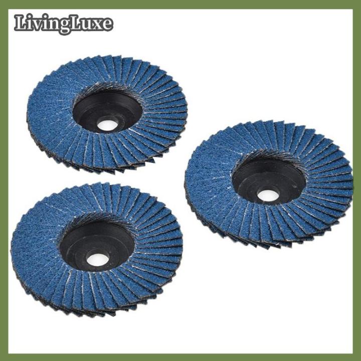 LivingLuxe Flat Flap Discs 75mm 3 Inch Sanding Discs 80 Grit Grinding ...