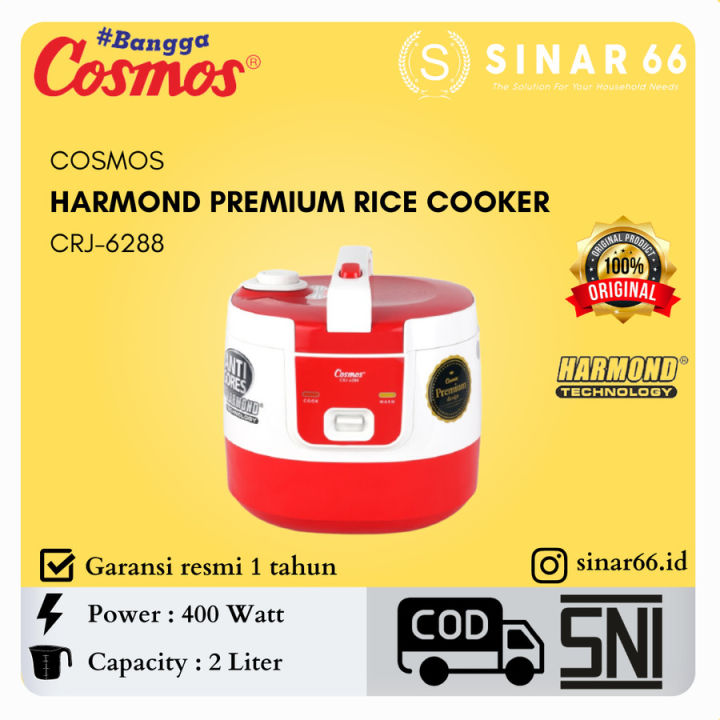 COSMOS HARMOND PREMIUM RICE COOKER MAGIC COM 2L 2 L CRJ 6288 CRJ6288 ...