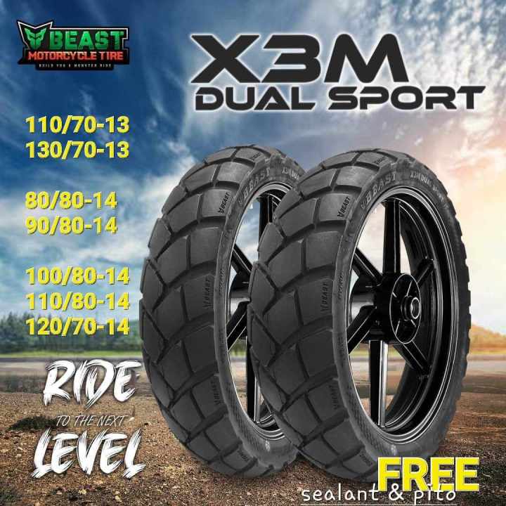 Beast X3M Tubeless Tires 80/80-14, 80/90-14, 90/80-14, 90/90-14, 110/80 ...