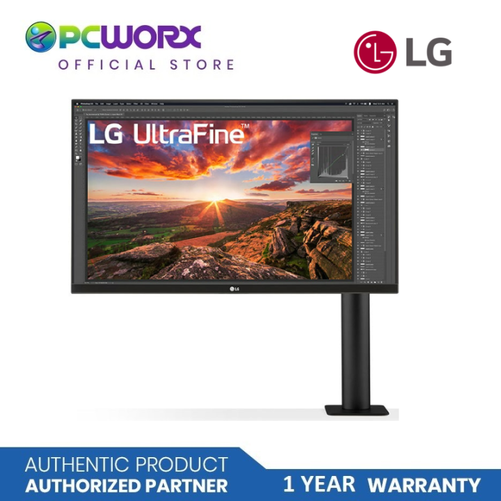 LG LGE27UN880-B 27" Inch UltraFine UHD IPS USB-C HDR Monitor with Ergo ...