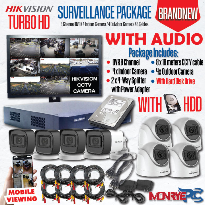 HIKVISION WITH AUDIO PACKAGE/BRAND NEW DVR 8 Channel / WITH HARD DISK ...