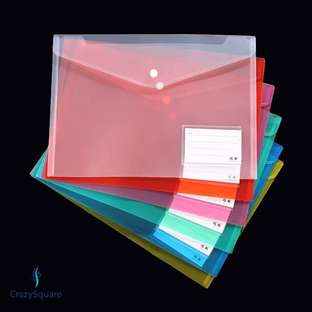 CSQUARE 12pcs FC Colored Plastic Envelope for School and Office | Lazada PH