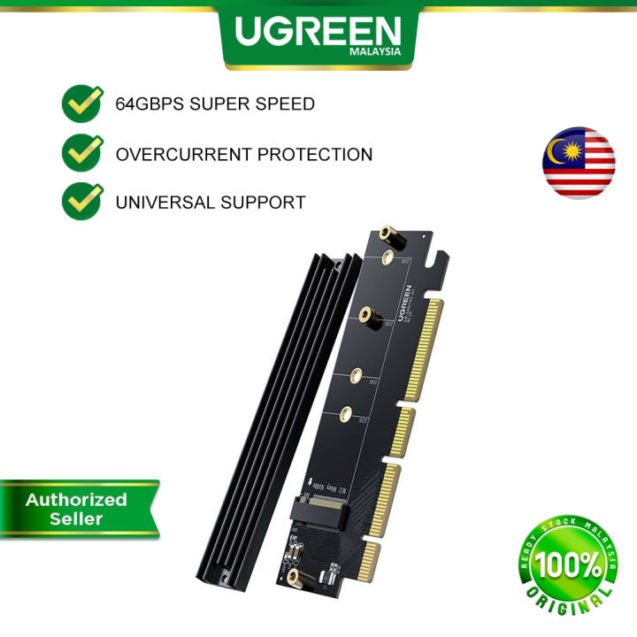 UGREEN NVMe PCIe Adapter M.2 SSD to PCIe 4.0 X16 X8/X4 Card with Heat ...