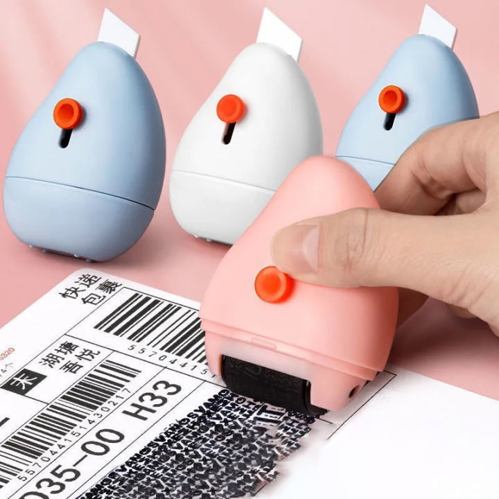 Identity Privacy Protection Roller Stamp with Paper Cutter Private ...