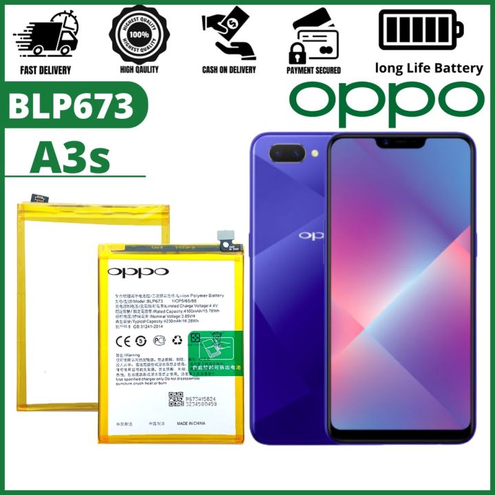 แบตเตอรี่ แท้ Oppo a3s Battery model BLP673 4100mAh | Lazada.co.th