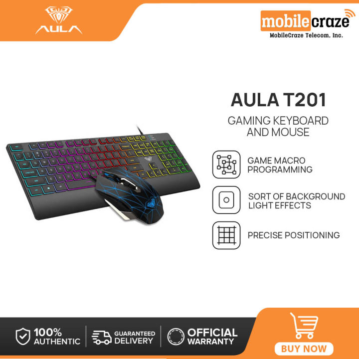 Aula T201 Wired Gaming Membrane Keyboard and Mouse Combo Set | Lazada PH