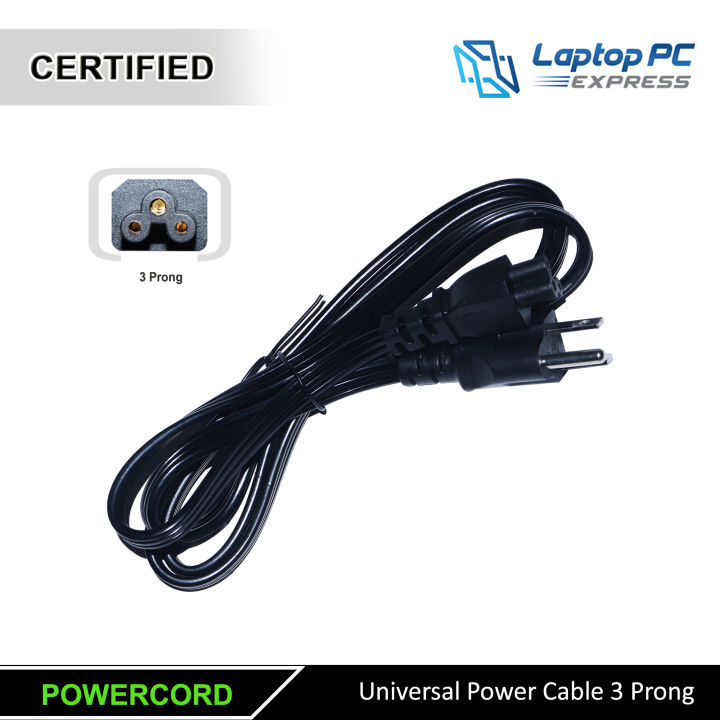Universal Power Cable 3 Prongs AC Wall Cable | Lazada PH