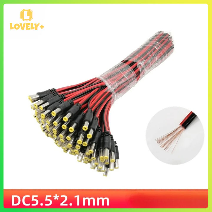 5/10Pcs Male DC Power Supply Wire Jack Plug Wire Connector CCTV Stable ...