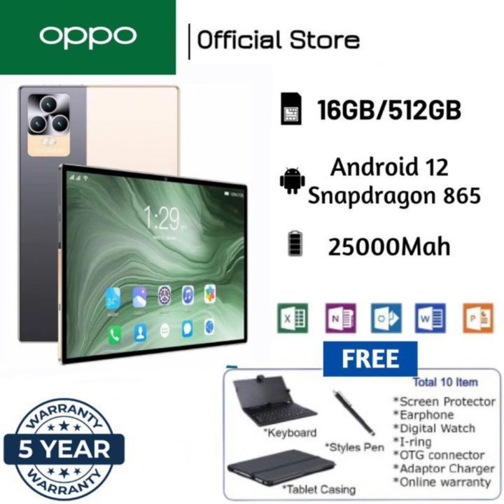 COD Oppo Pad Air Dual Sim 12 Inches 5G Tablet Smart Tab 16GB RAM 512GB ...