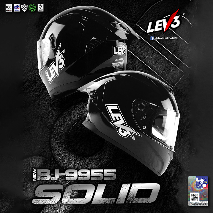 Lev3® FullFace Dual Visor BJ-9955 SOLID Motorcycle Helmet | Lazada PH