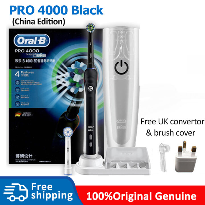 Oral-B Electric Toothbrush Pro 4000 3D CrossAction Rechargeable Waterproof Original [China ...
