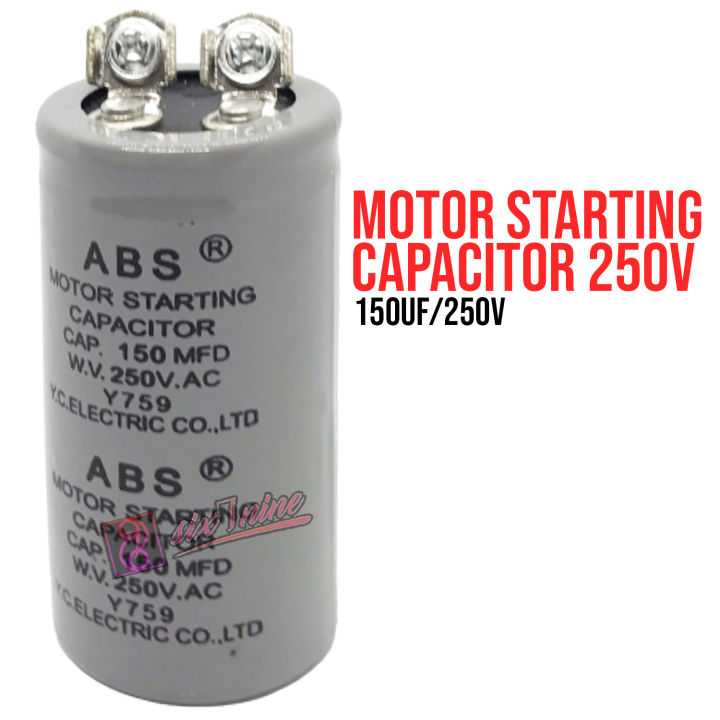 Motor Run Start Capacitor AC 250V 150uF 2 Terminals Polypropylene Film ...