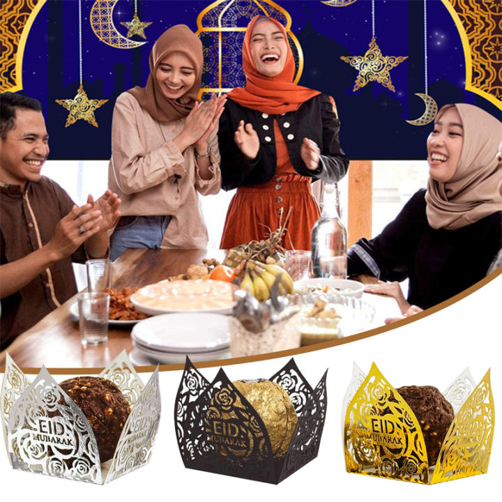 Didihou 10pcs/Set Eid Mubarak Candy Box Hari Raya Aidilfitri Cookie ...