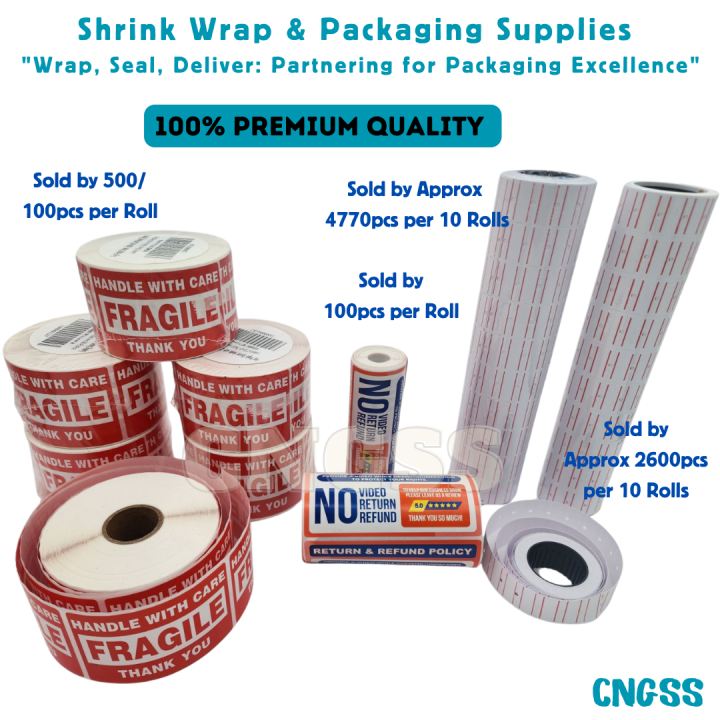 Premium Quality Sticker, No Video, No Refund, No Return, Fragile, Price ...