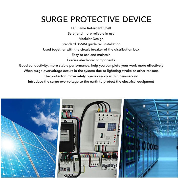 Surge Protection Device Overheating Protection Voltage Surges Protector ...