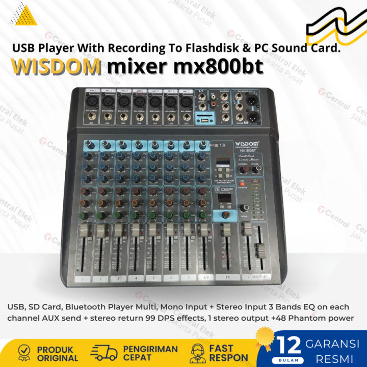 Mixer audio wisdom MX 800-BT | Lazada Indonesia