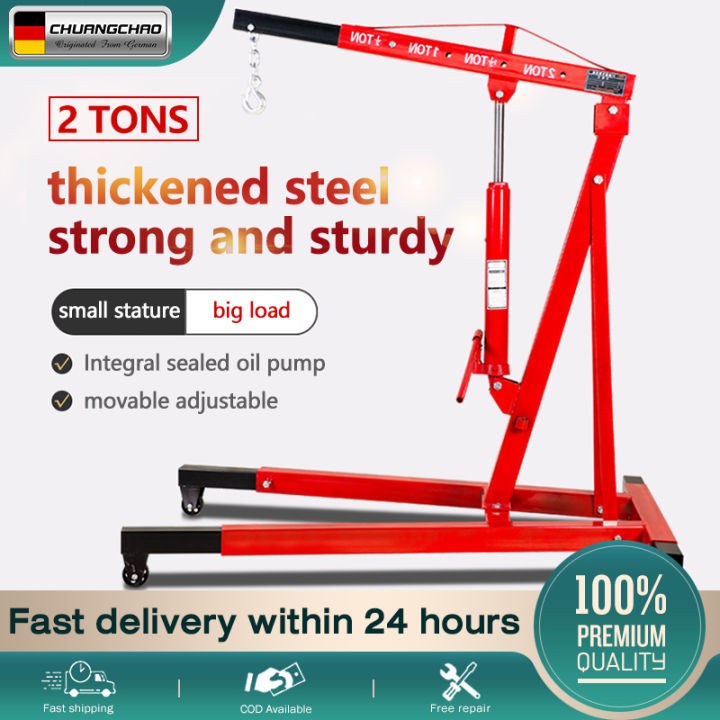 CHUANGCHAO Heavy Duty Engine Crane 2 Tons，Folding Engine Crane Hoist ...