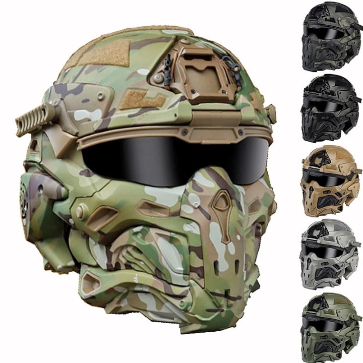 W-Ronin Assault Tactical Mask With Fast Helmet And Tactical Goggles ...