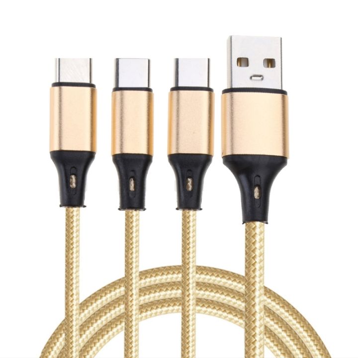 【Ready Stock】 USB 2.0 Type A Male to 3 Type C Male Splitter Cable USB ...