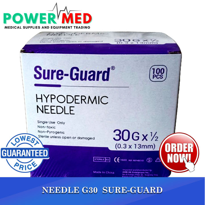 NEEDLE G30 PER BOX (SURE-GUARD BRAND) | Lazada PH