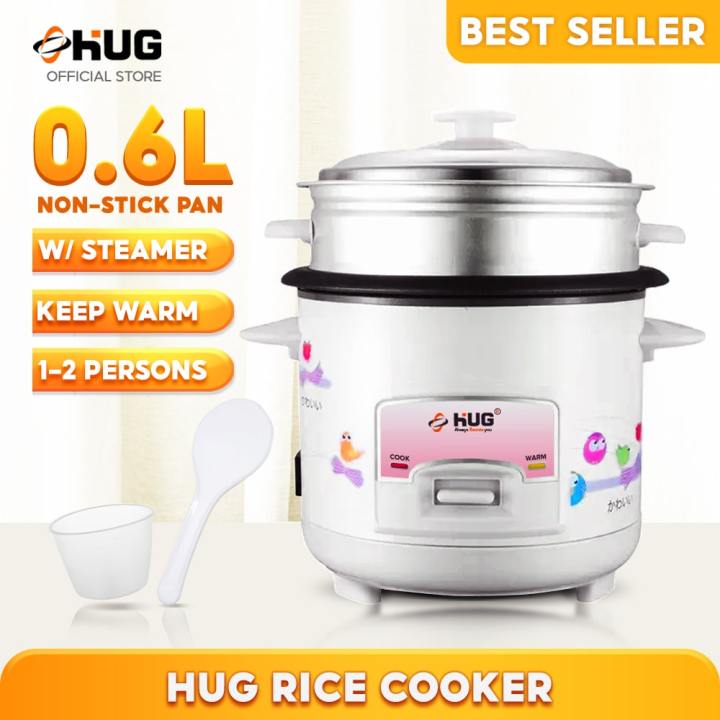 Hug 0.6 Liter Rice Cooker With Steamer And Spatula | Lazada PH