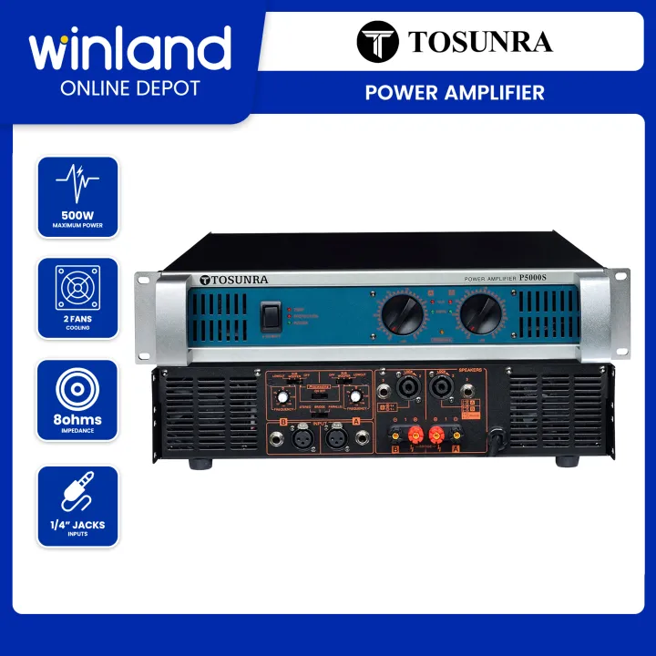Tosunra by Winland 500W x 2 Channels Powerful High-Current Professional ...