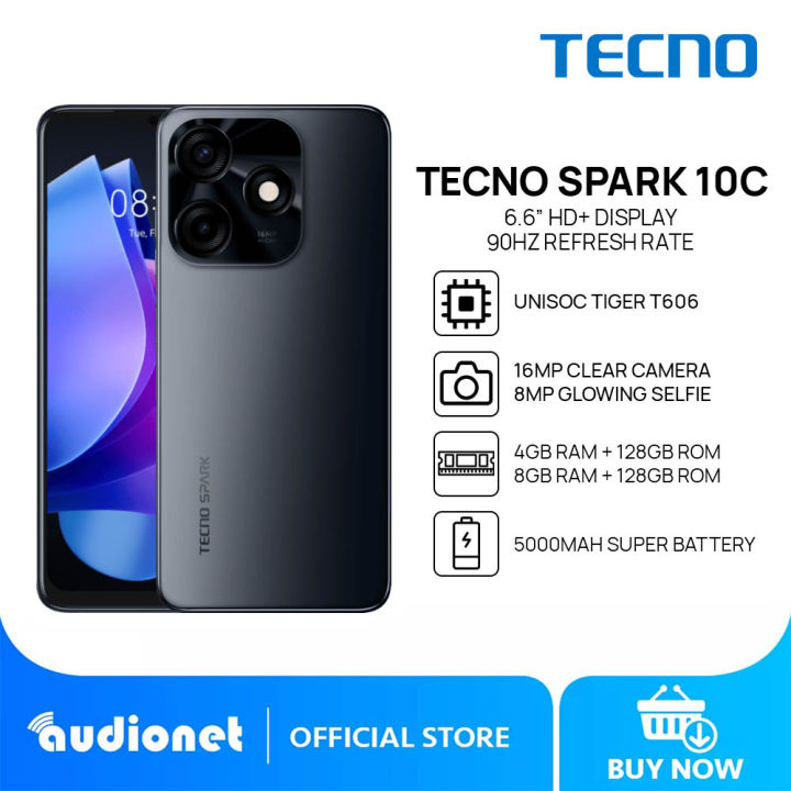 Tecno Spark 10C Smartphone | 4GB+128GB/8GB+128GB | Unisoc Tiger T606 | 6.6” HD+ Display 90Hz ...