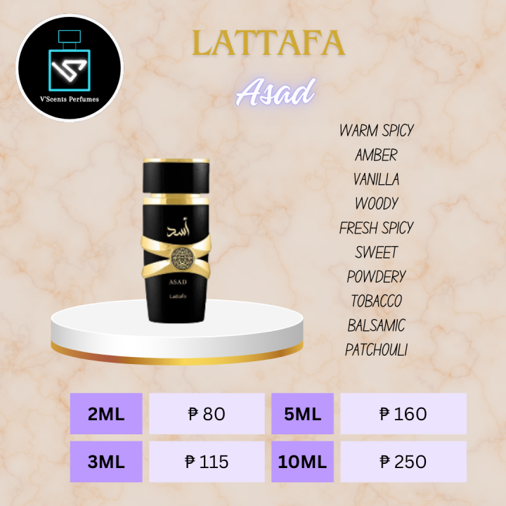 Vscents [ Lattafa ] Asad EDP Decant (Sauvage Elixir Dupe) | Lazada PH