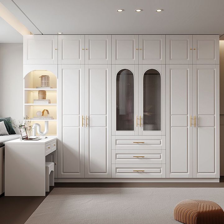 [SG Seller]Wardrobe closet Home Bedroom Desk Integrated European Simple ...