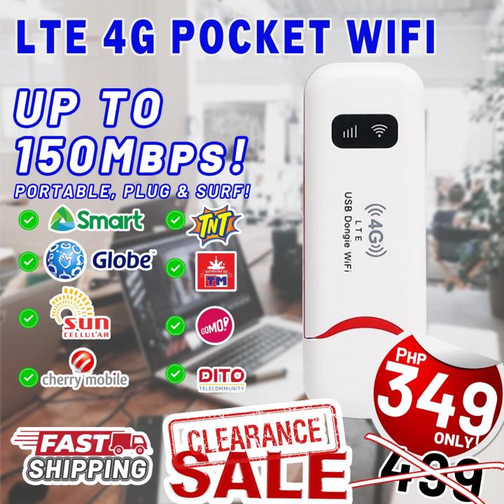 Wireless 4G LTE WiFi Router Modem Universal SIM Card 150Mbps USB Mini ...
