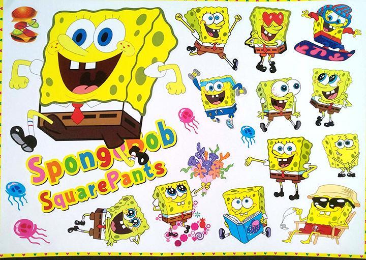 Tấm sticker dán chủ đề SPONGEBOB SQUAREPANT - CHÚ BỌT BIỂN TINH NGỊCH ...