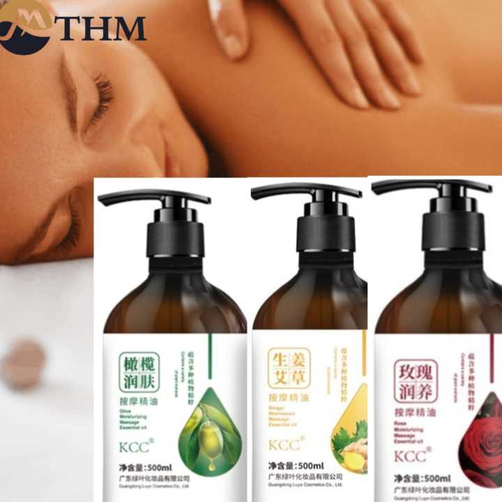 KCC Olive/Rose/Ginger Wormwood Massage Oil Essential Oil 500ml ...