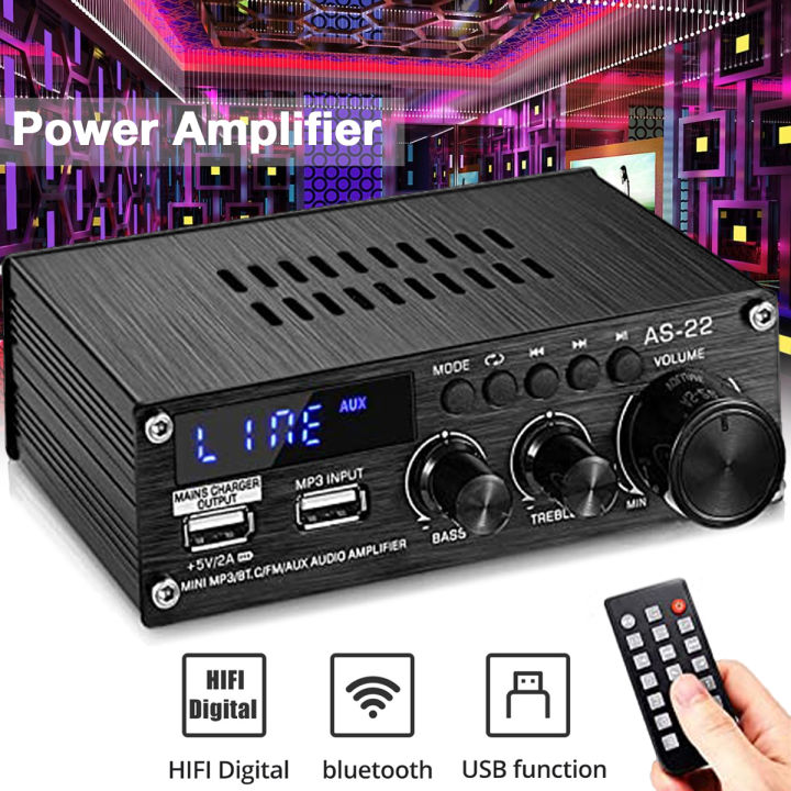 AirAux AS-22 Mini bluetooth Stereo Digital Amplifier 45W MAX RMS 300W ...