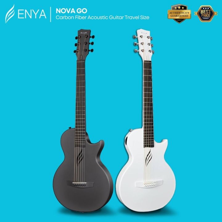 Enya Nova Go 1/2 Size Carbon Fiber Acoustic Guitar Travel Size , White ...