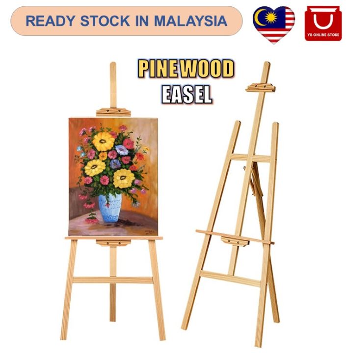 Pine Wood Easel Stand Art Sketch Drawing Painting Canvas Stand | Lazada